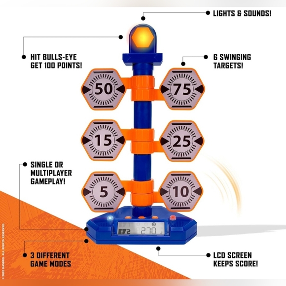 Nerf | Toys | Nerf Bullseye Digital Free Standing Target | Poshmark